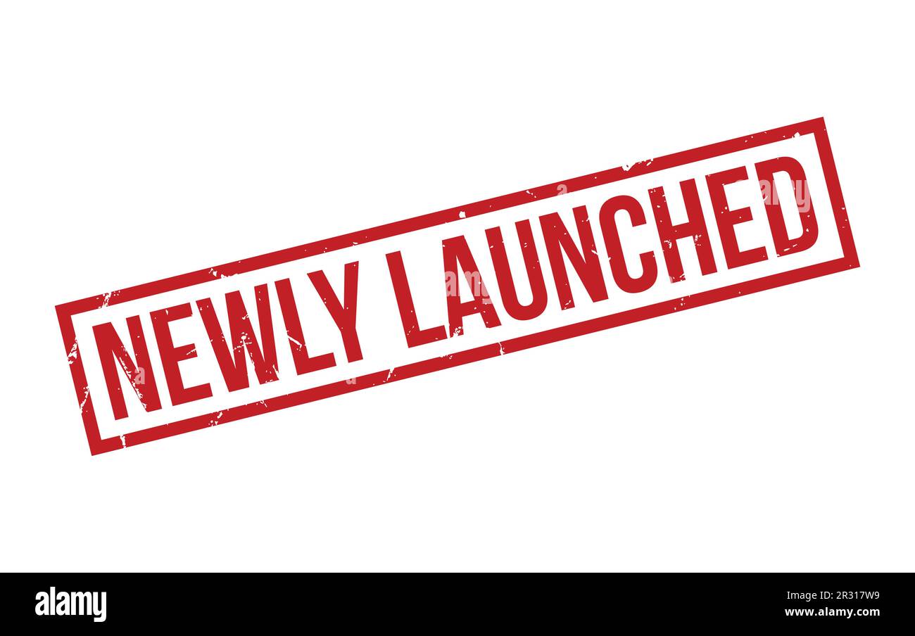 Red Newly Launched Rubber Stamp Seal Vector Stock Vector Image & Art ...