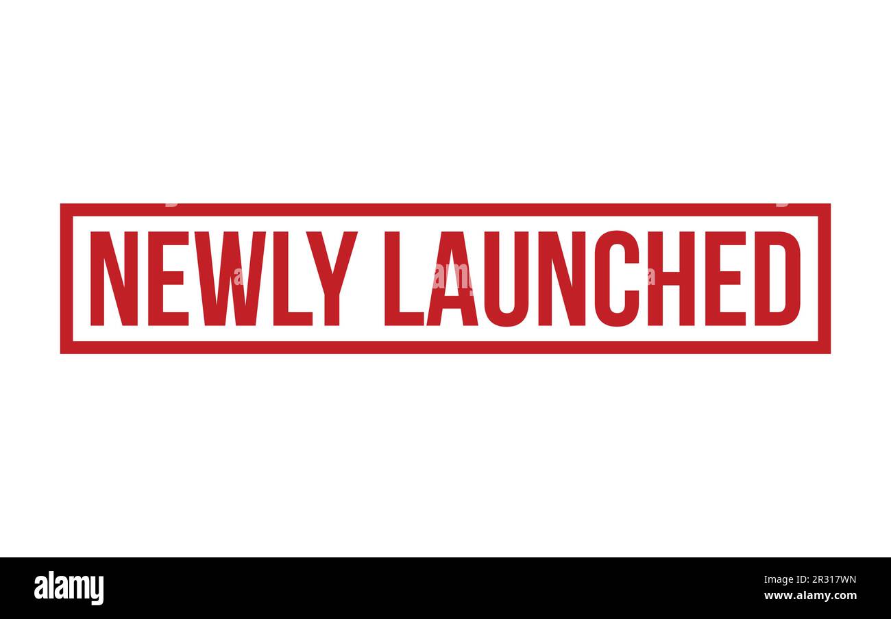 Red Newly Launched Rubber Stamp Seal Vector Stock Vector Image & Art ...