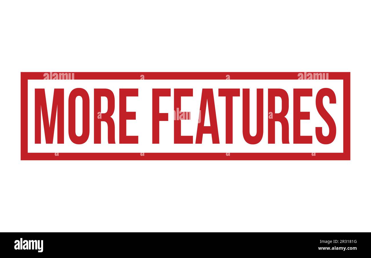 Red More Features Rubber Stamp Seal Vector Stock Vector Image & Art - Alamy