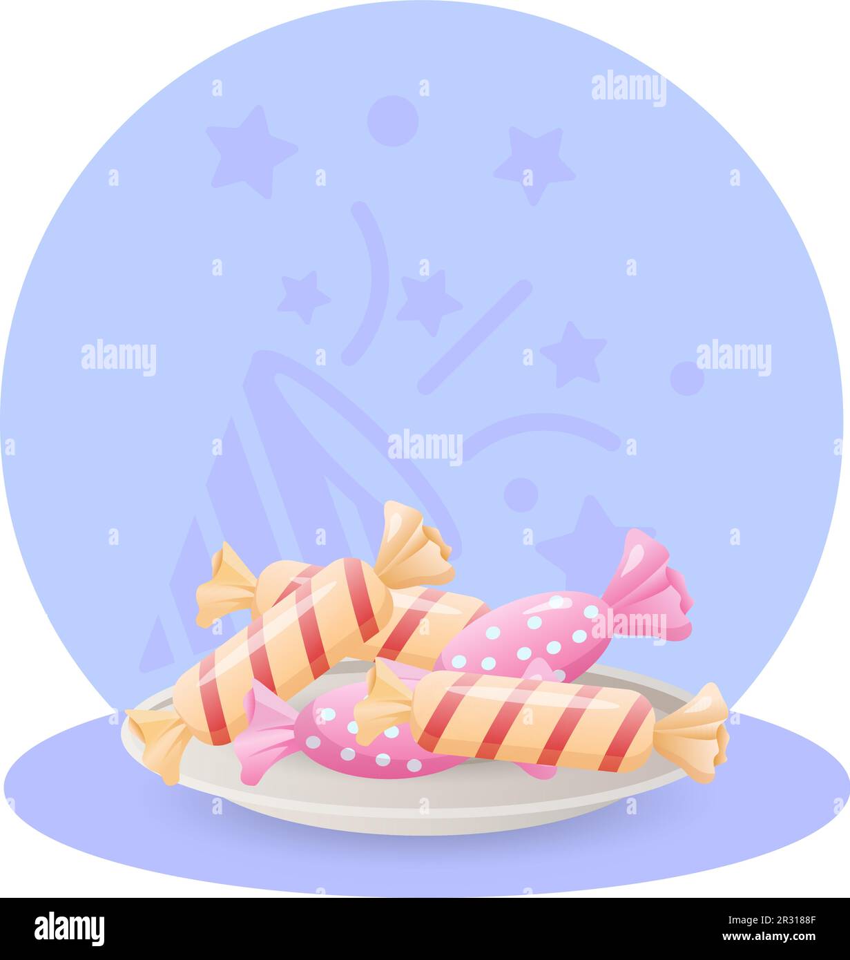 Strawberry candy wrapper Stock Vector Images - Alamy