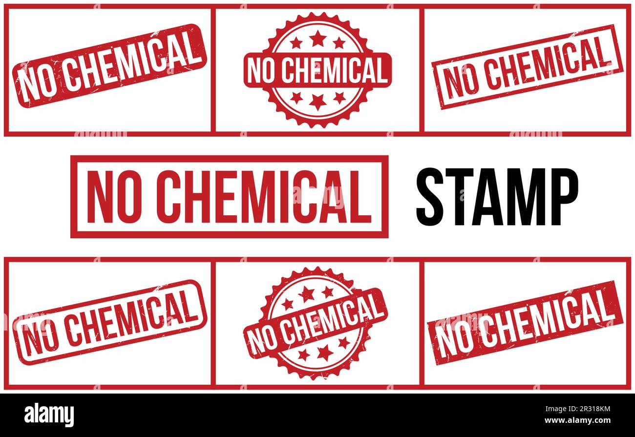 No Chemical rubber grunge stamp set vector Stock Vector Image & Art - Alamy