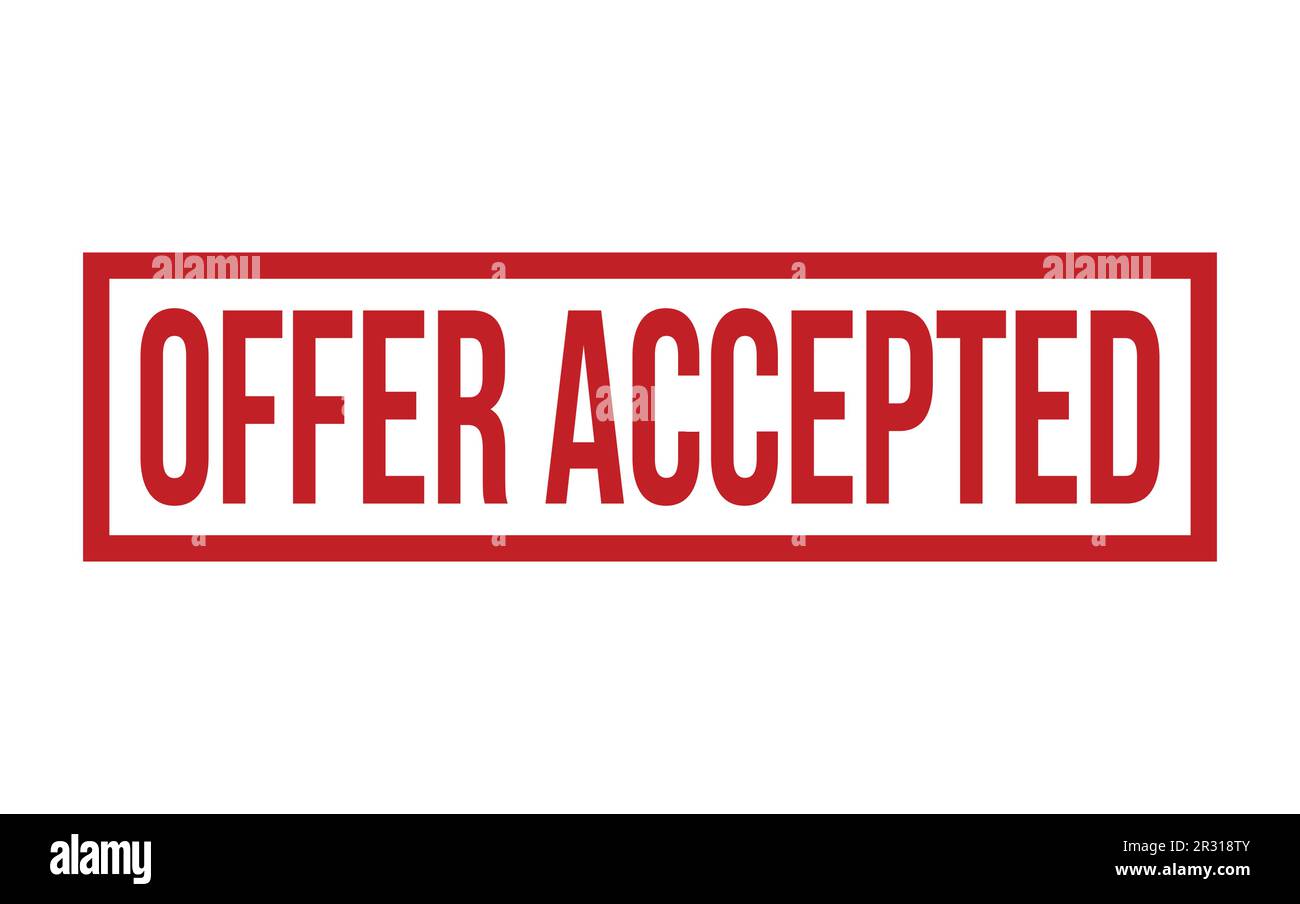 Red Offer Accepted Rubber Stamp Seal Vector Stock Vector Image & Art ...