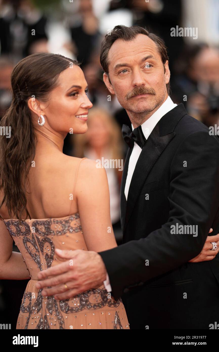 Alicia Vikander and Jude Law pose for photographers upon arrival at the ...