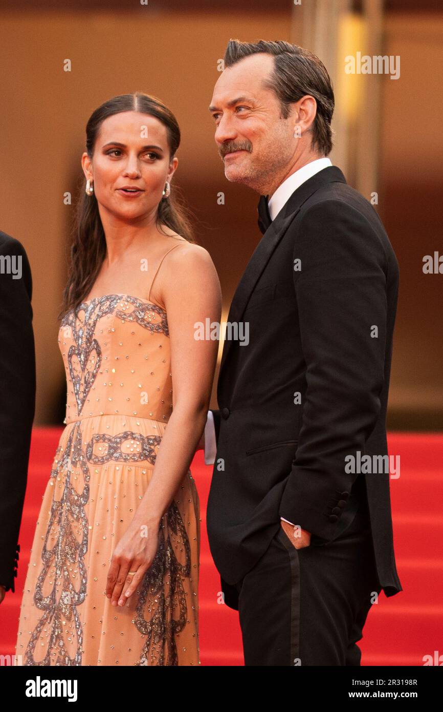 Alicia Vikander and Jude Law pose for photographers upon arrival at the ...