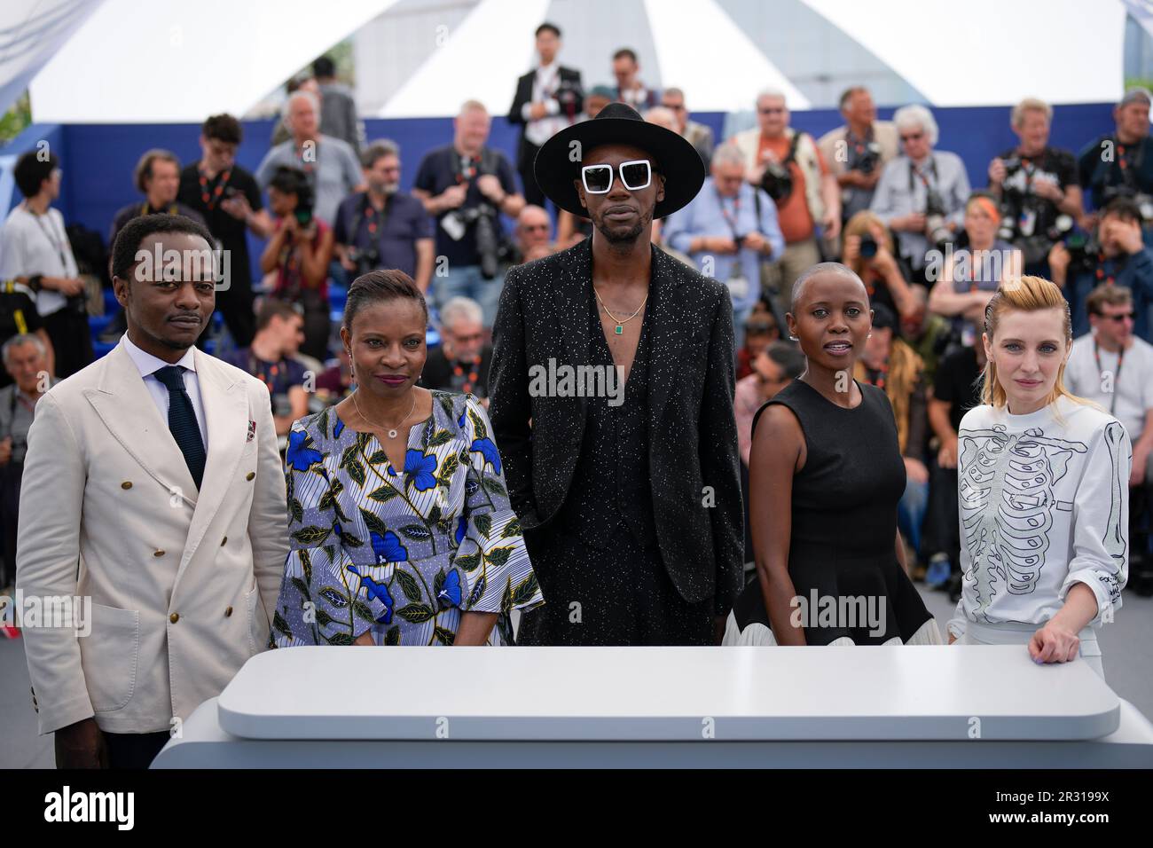 Marc Zinga, from left, Yves-Marina Gnahoua, director Baloji, Eliane ...