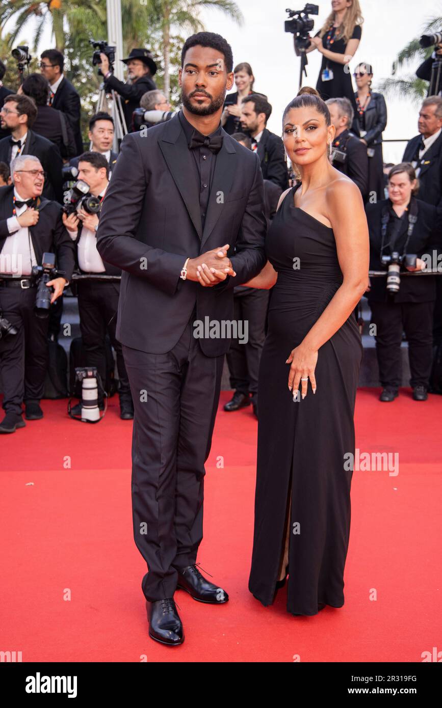 Nawell Madani and Djebril Zonga pose for photographers upon arrival at ...