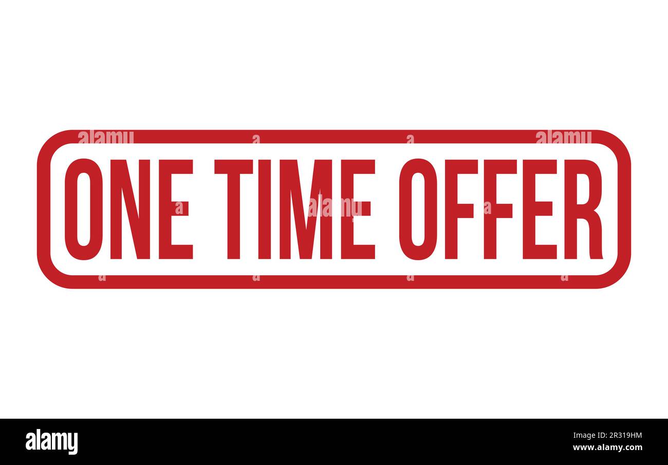 One time offer stamp hi-res stock photography and images - Alamy