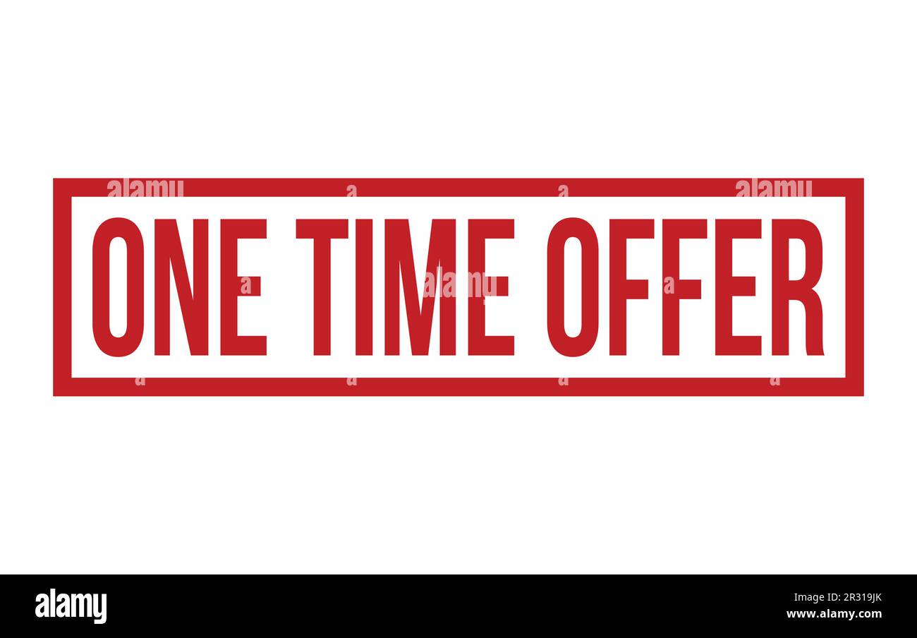 One time offer stamp hi-res stock photography and images - Alamy