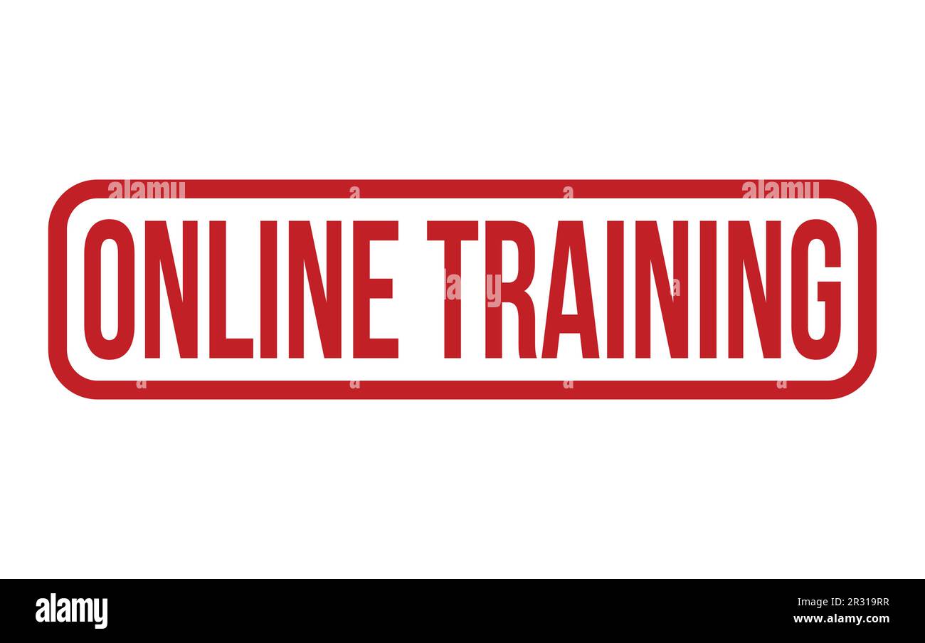 Stamp concept online training Cut Out Stock Images & Pictures - Alamy