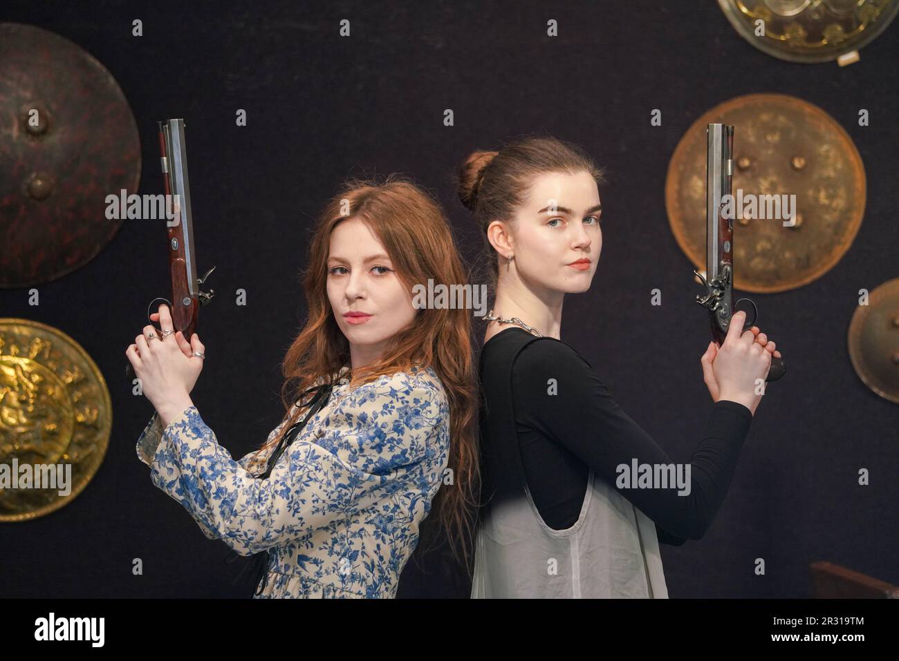 London UK. 22 May 2023 A Cased Pair Of 40-Bore Flintlock Duelling ...