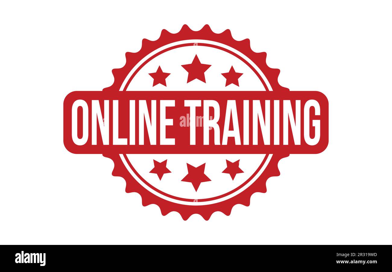 Online training grunge rubber hi-res stock photography and images - Alamy