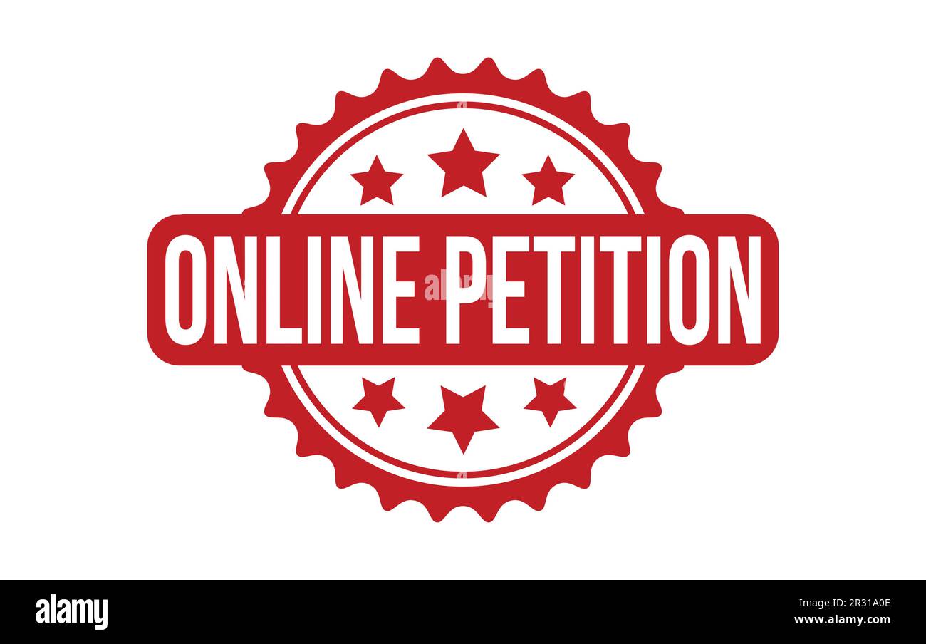 Red Online Petition Rubber Stamp Seal Vector Stock Vector Image & Art ...