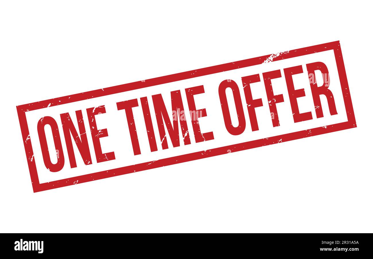 Red One Time Offer Rubber Stamp Seal Vector Stock Vector Image & Art ...