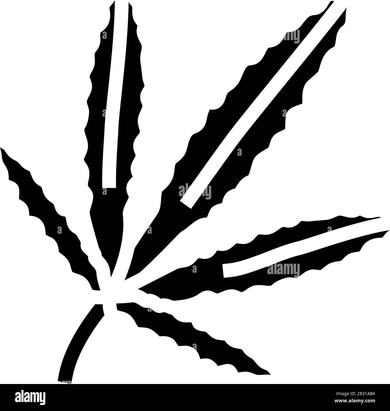 cannabis plant leaf weed glyph icon vector illustration Stock Vector ...