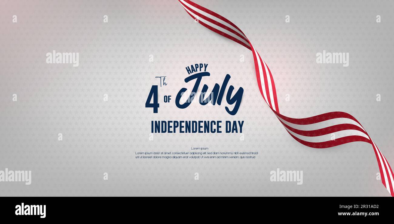 Happy 4th Of July USA Independence Day with an American flag. Country ...