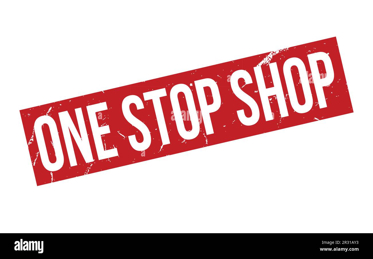 Red One Stop Shop Rubber Stamp Seal Vector Stock Vector Image And Art Alamy 