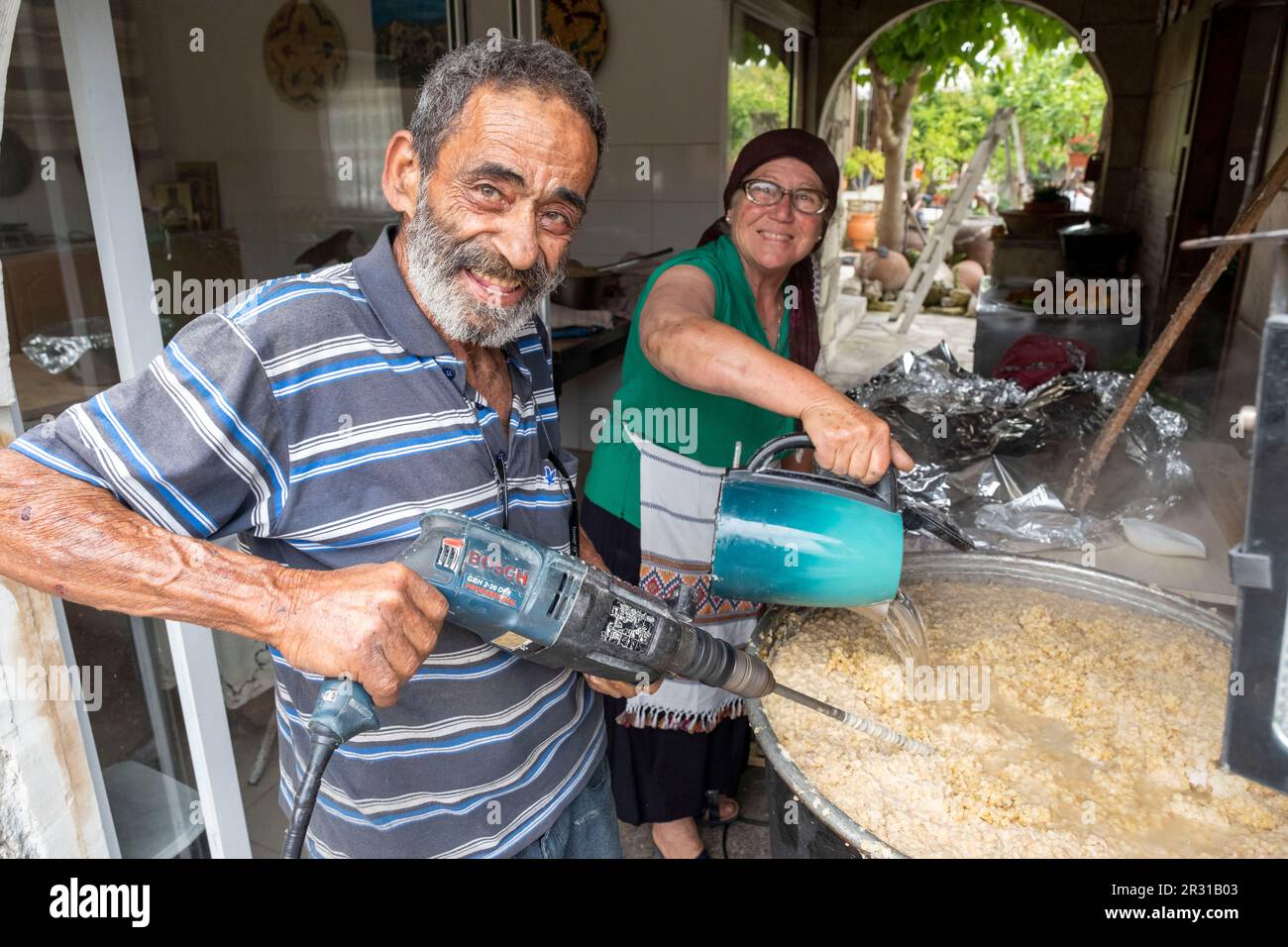 Andreas and his wife Sofia preparing Cyprus Resi at Sofia & Andreas ...