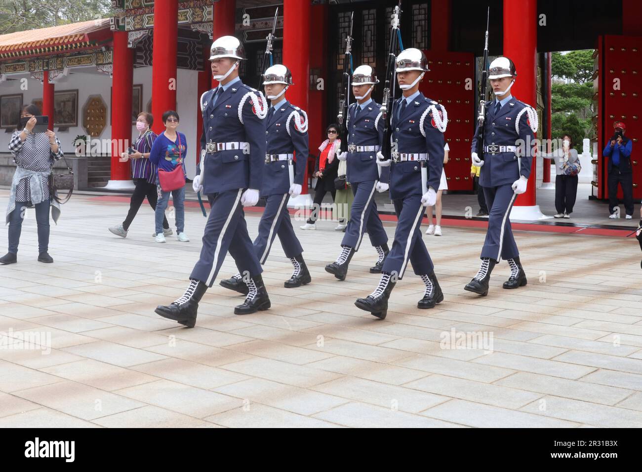 Guard of honor guards the gate of the Martyrs Shrine Guard of honor ...