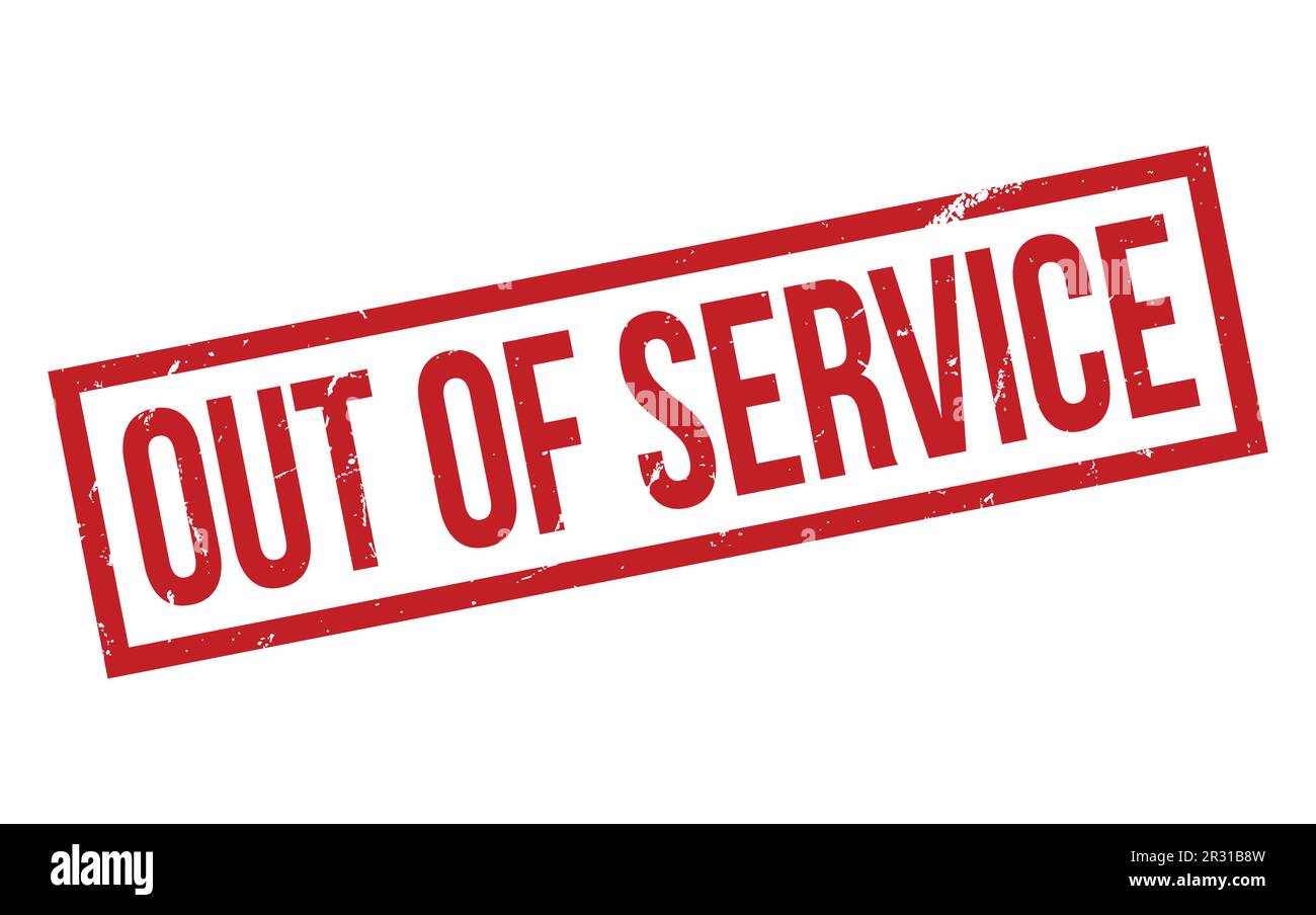 Red Out Of Service Rubber Stamp Seal Vector Stock Vector Image & Art ...