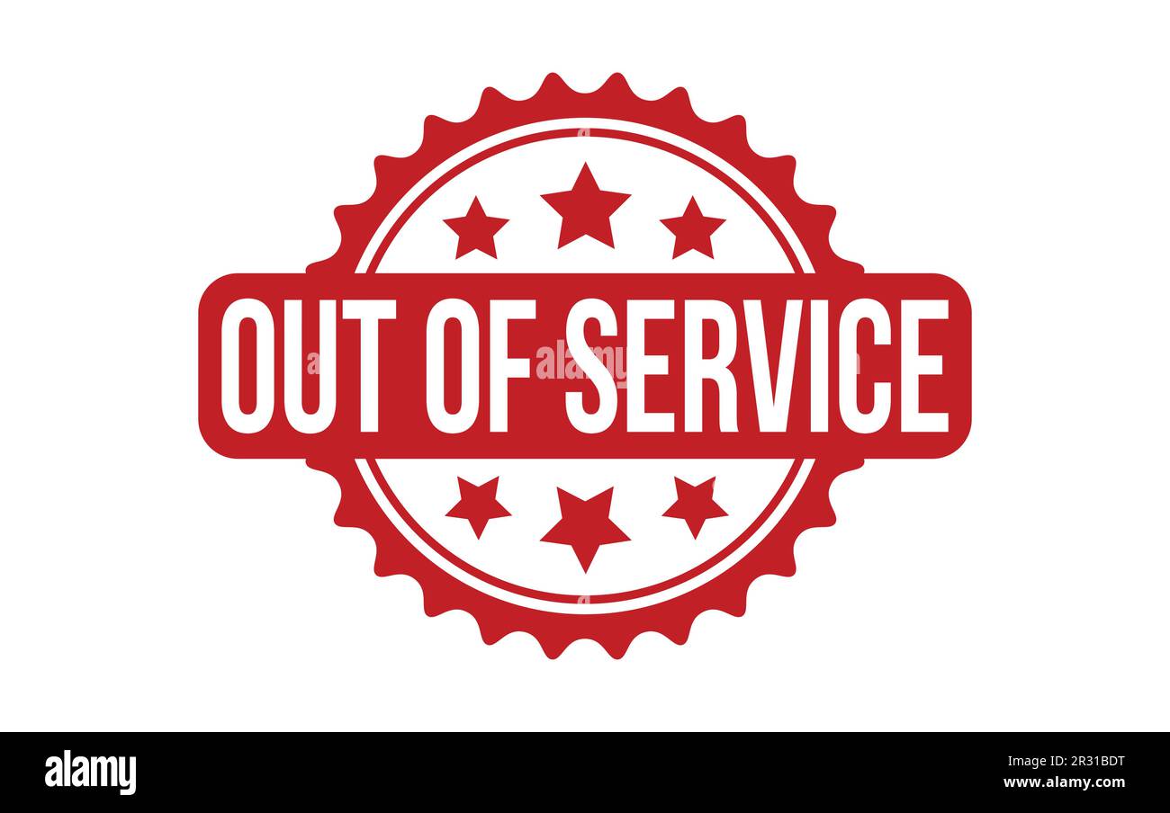 Out Of Service rubber grunge stamp seal vector Stock Vector Image & Art ...