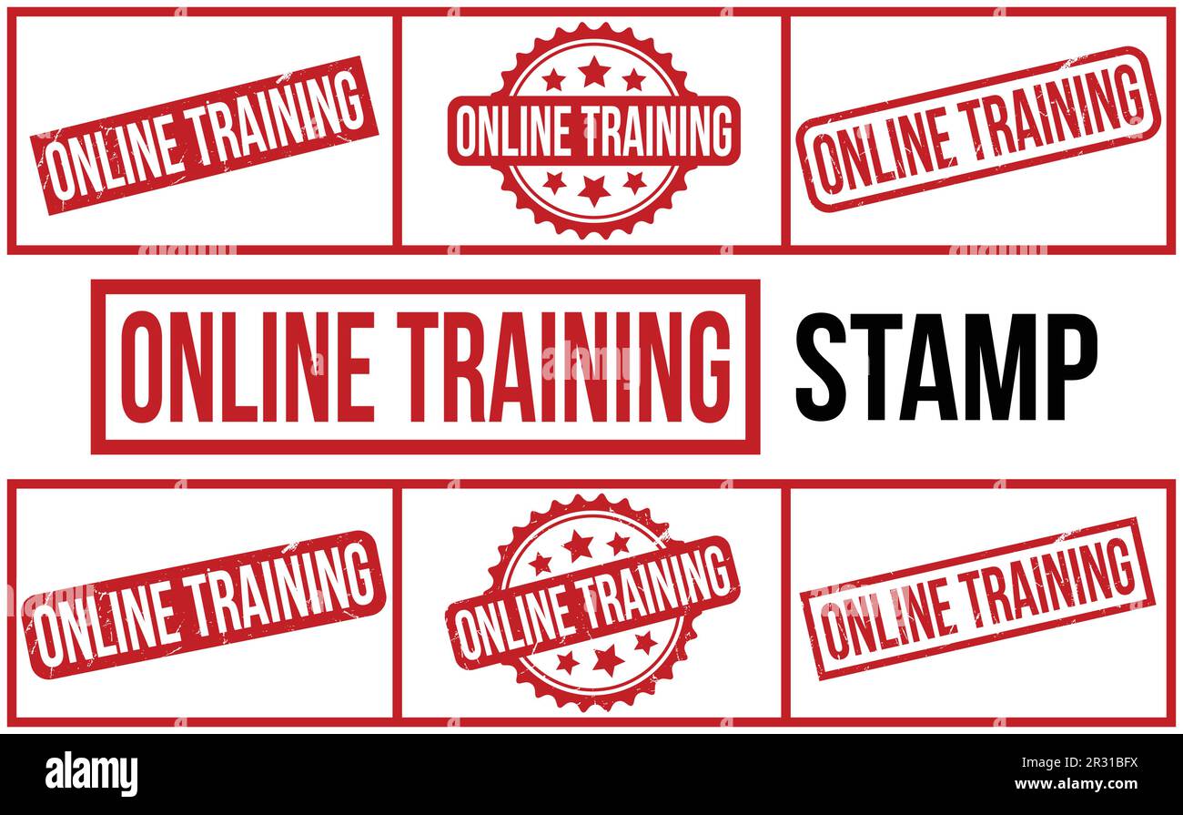 Stamp concept online training Cut Out Stock Images & Pictures - Alamy