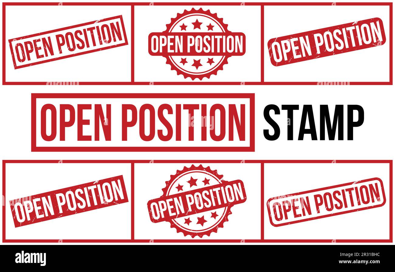 Open Position rubber grunge stamp set vector Stock Vector Image & Art ...