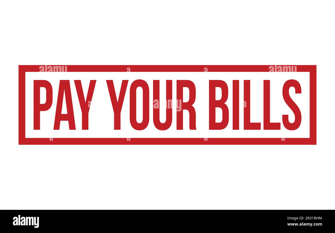 Pay your bills stamp Cut Out Stock Images & Pictures - Alamy