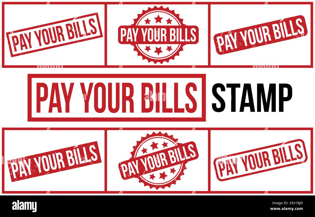 Pay your bills rubber stamp hi-res stock photography and images - Alamy