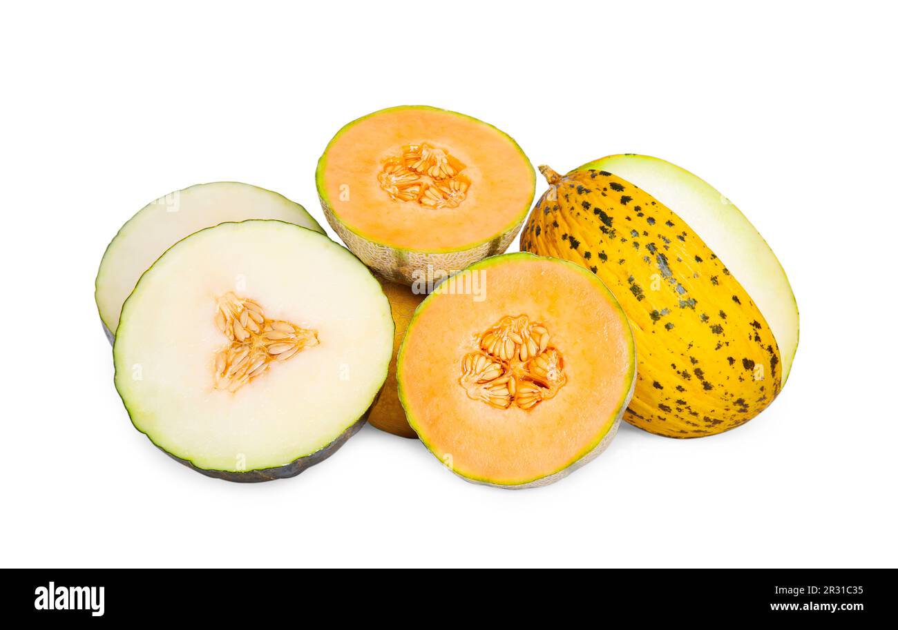Pile ripe sweet melons cut hi-res stock photography and images - Alamy