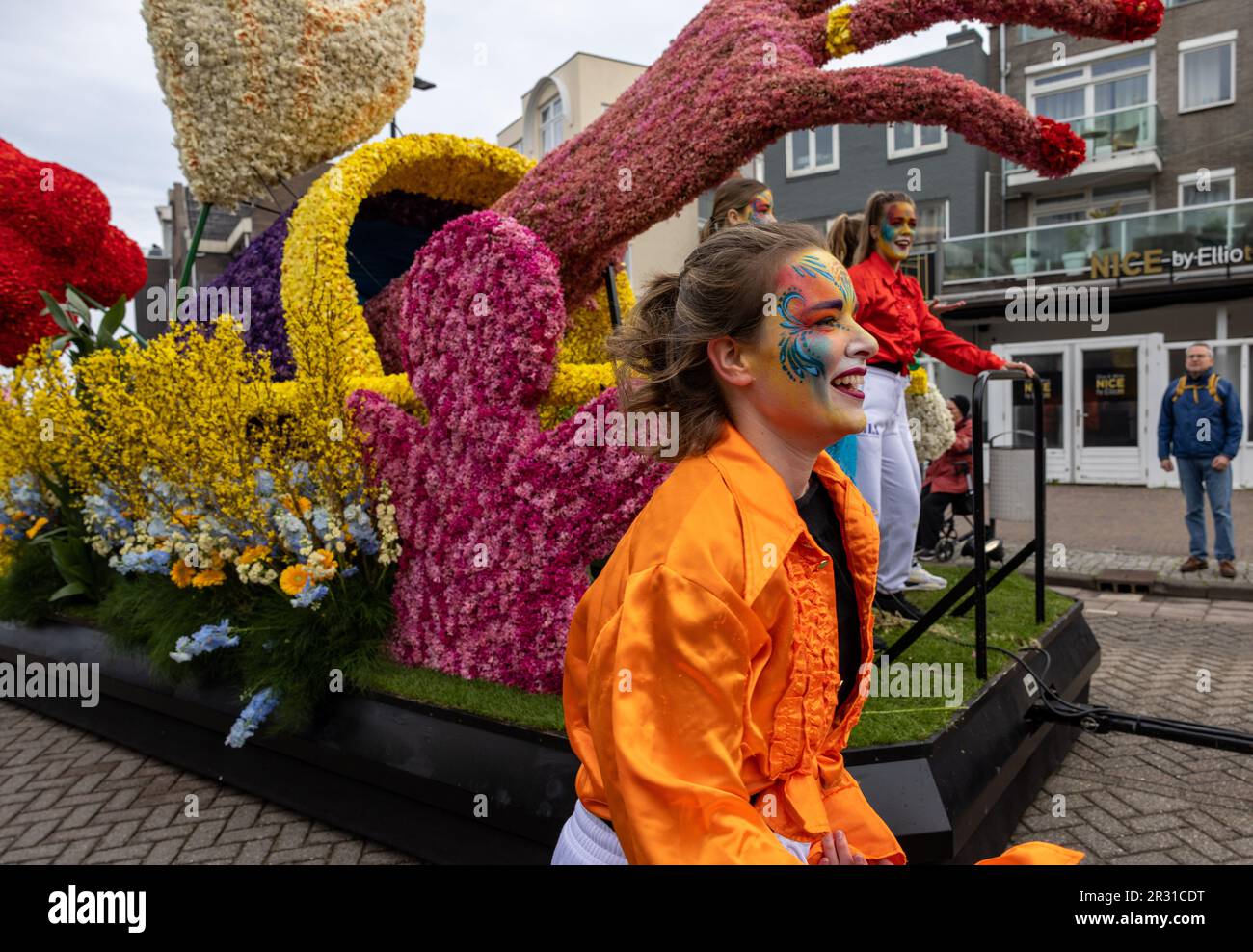 Noordwijk, Netherlands - April 22, 2023: Spectacular flower covered ...