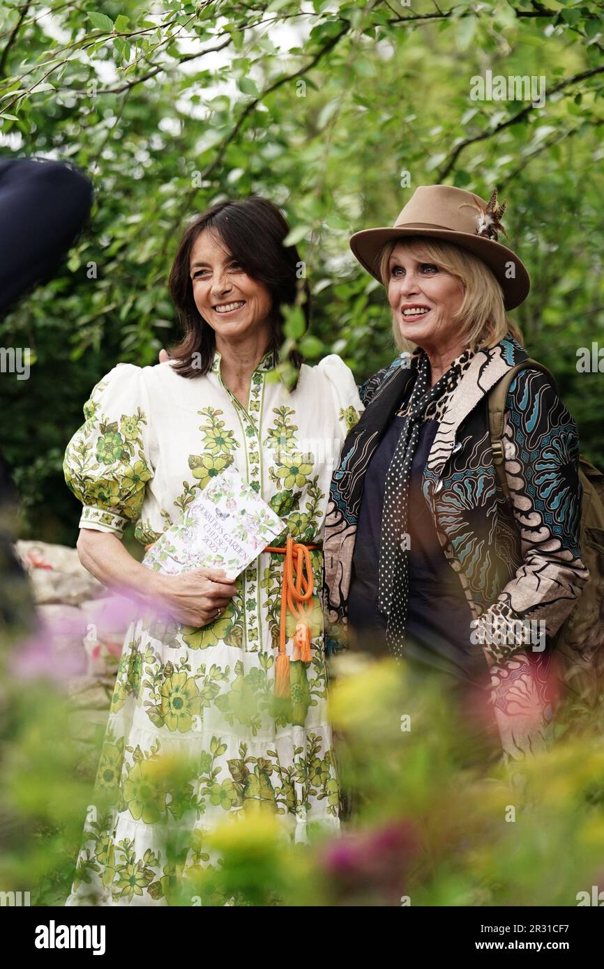 Dame Joanna Lumley poses for a photograph, during the RHS Chelsea ...