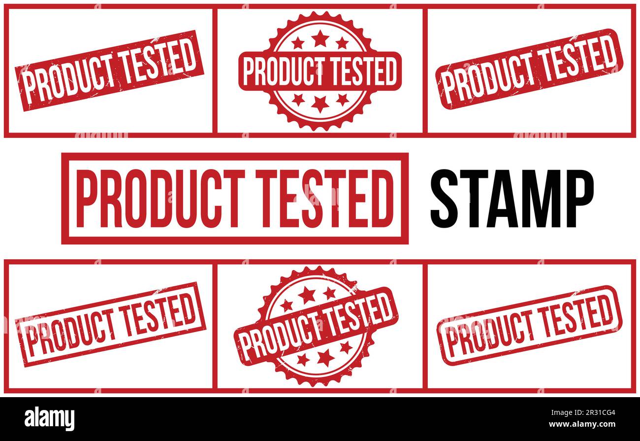 Product Tested rubber grunge stamp set vector Stock Vector Image & Art ...