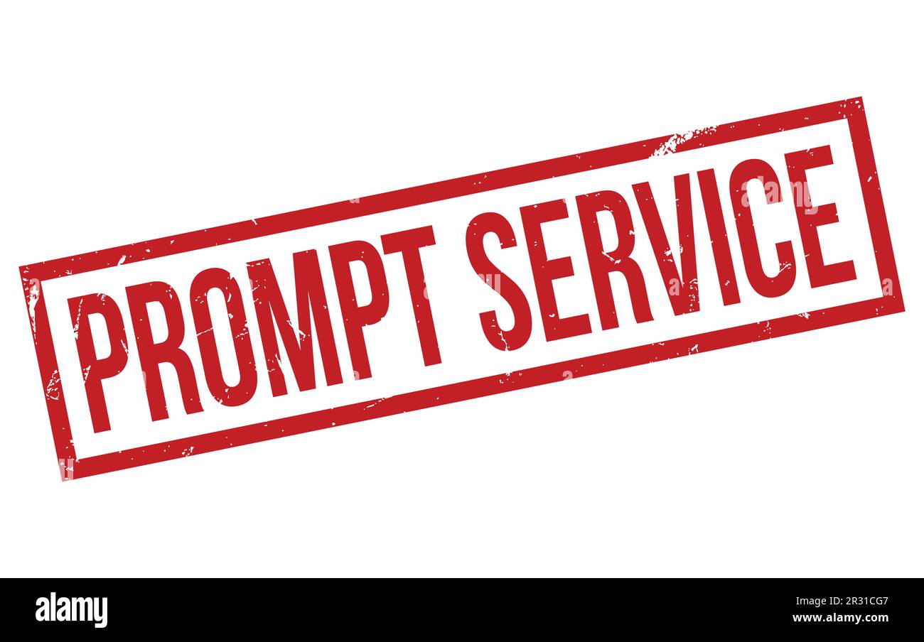 Red Prompt Service Rubber Stamp Seal Vector Stock Vector Image & Art ...
