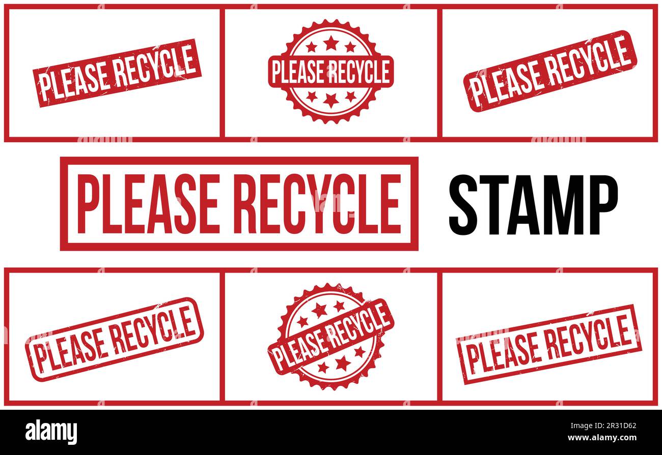 Please Recycle rubber grunge stamp set vector Stock Vector Image & Art ...