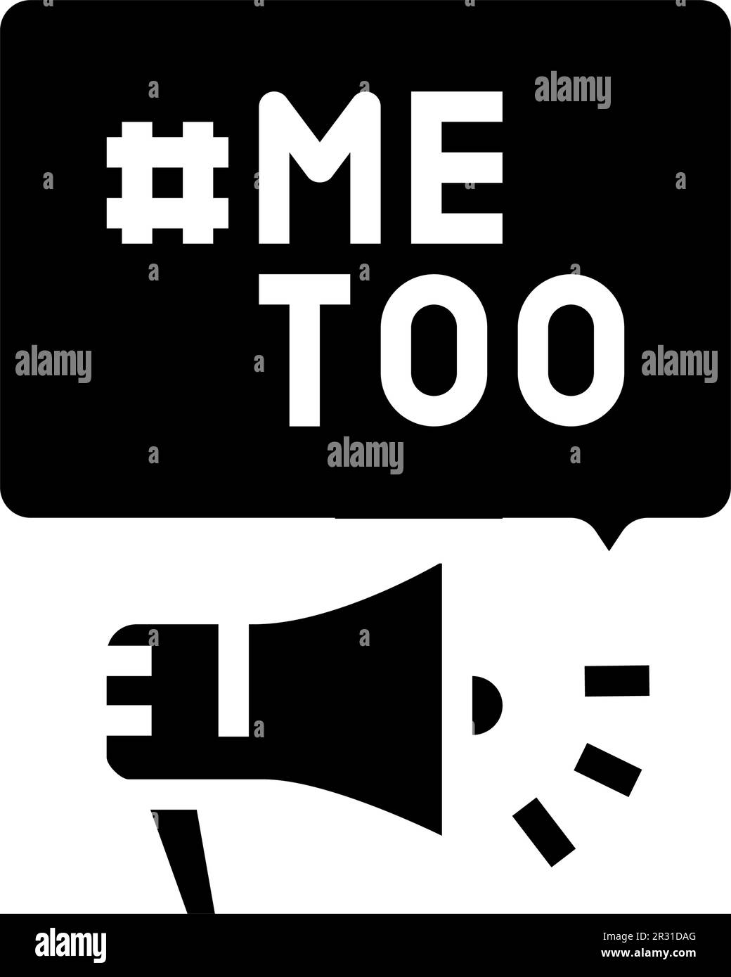 metoo movement feminism woman glyph icon vector illustration Stock ...