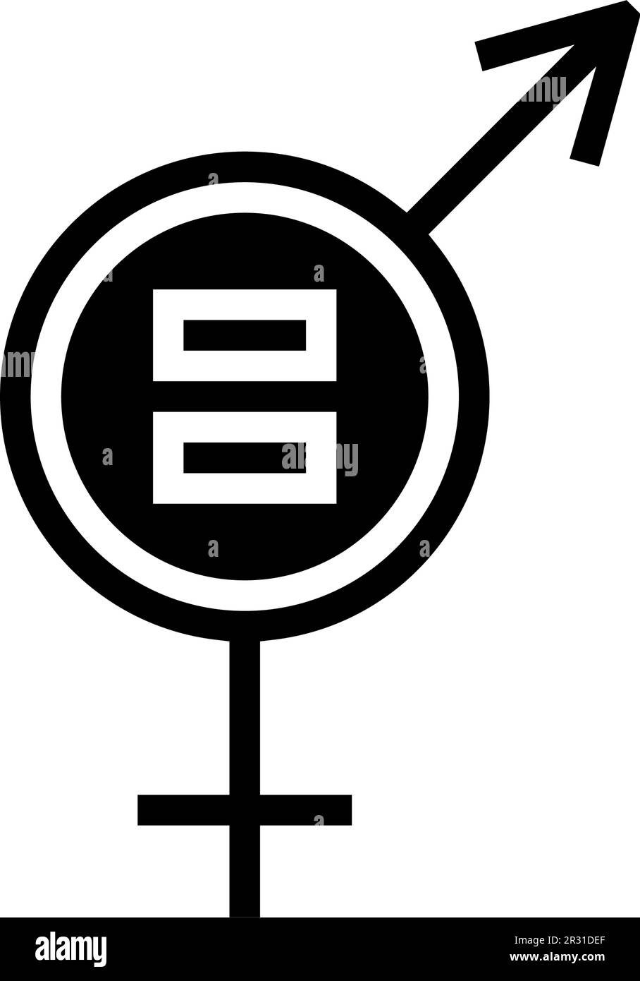 gender equality feminism woman glyph icon vector illustration Stock ...