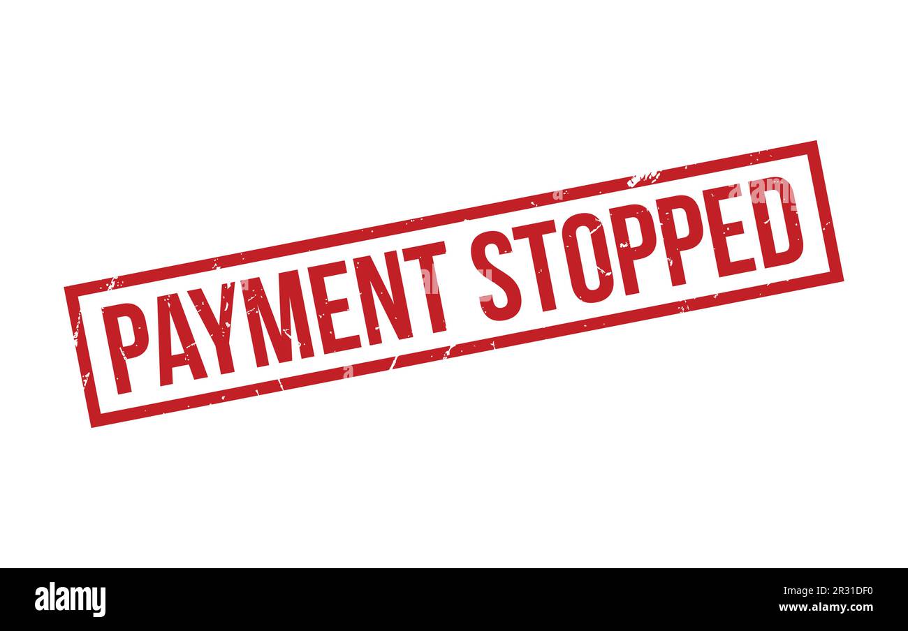 Red Payment Stopped Rubber Stamp Seal Vector Stock Vector Image & Art ...