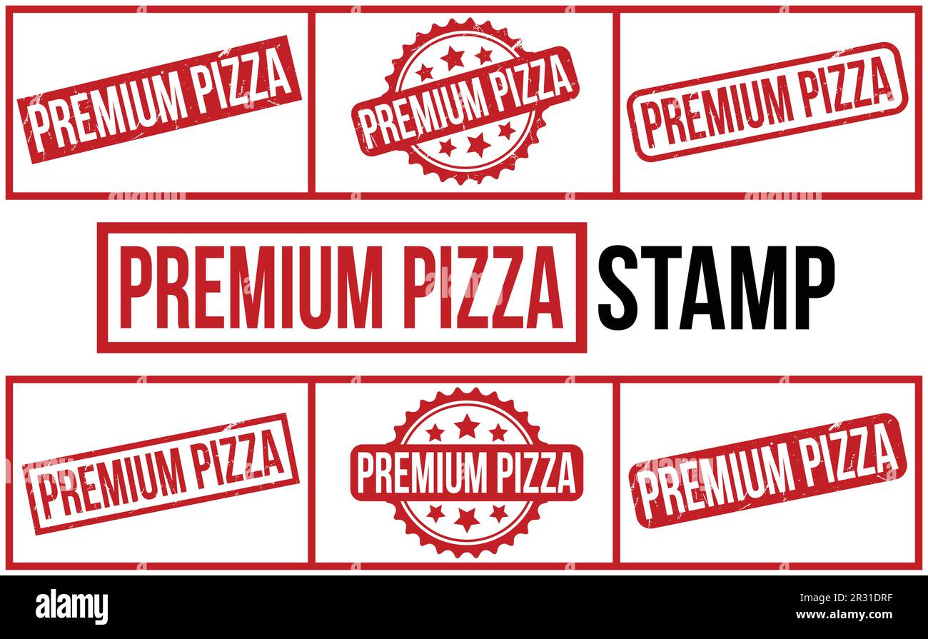 Red Premium Pizza Rubber Stamp Set Vector Stock Vector Image & Art - Alamy