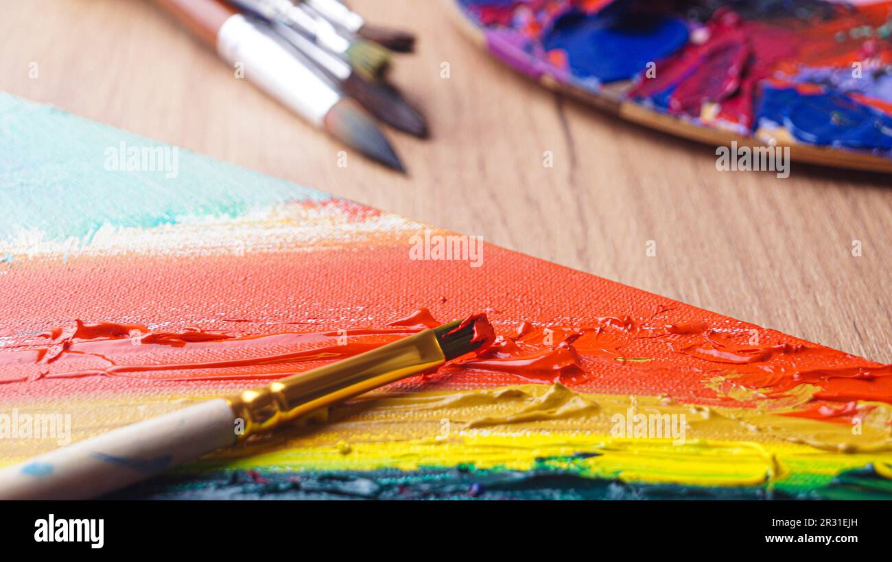 Abstract painting artists palettes hi-res stock photography and images ...