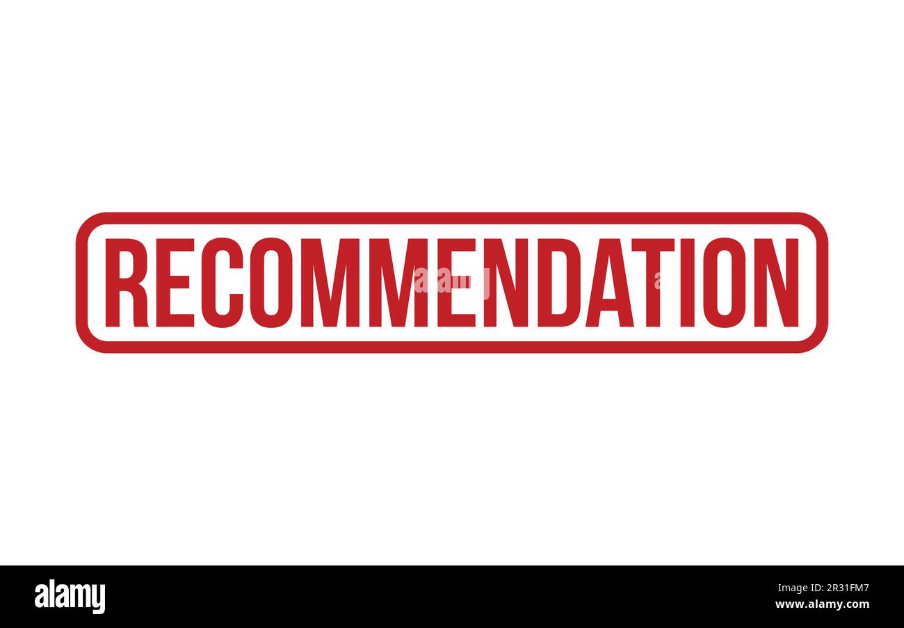 Red Recommendation Rubber Stamp Seal Vector Stock Vector Image & Art ...