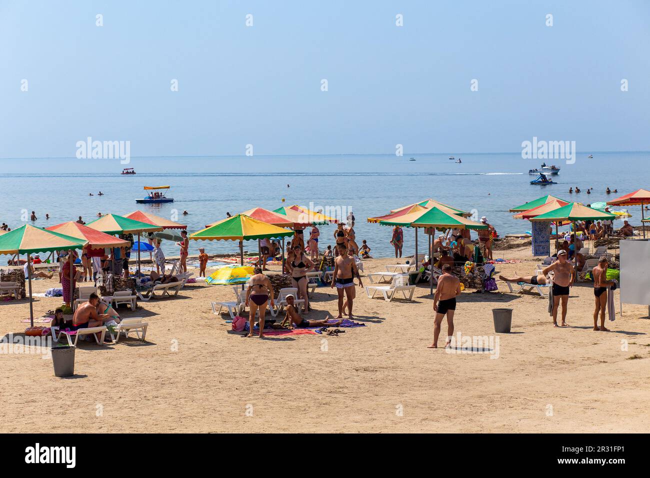 People on beach in the Black Sea before the War Stock Photo - Alamy