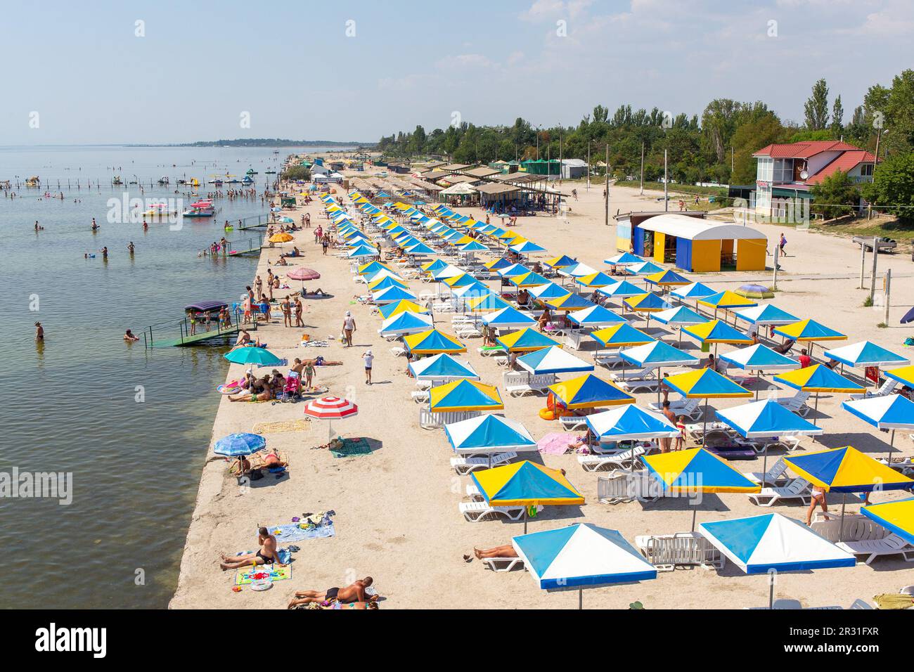 People on beach in the Black Sea before the War Stock Photo - Alamy