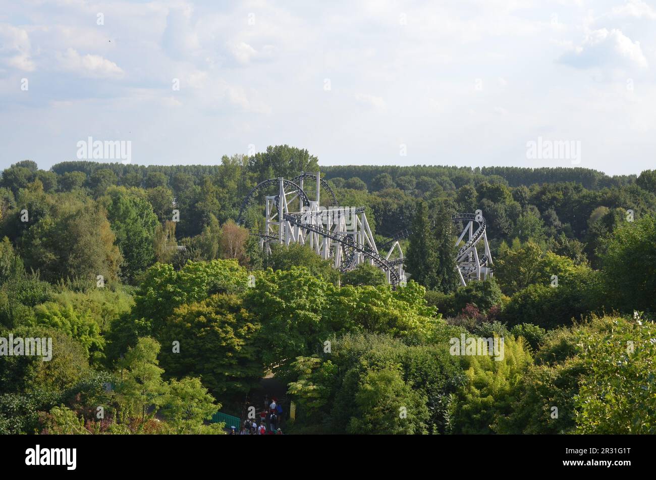Amsterdam, The Netherlands - August 8, 2022: Aerial view of Walibi ...