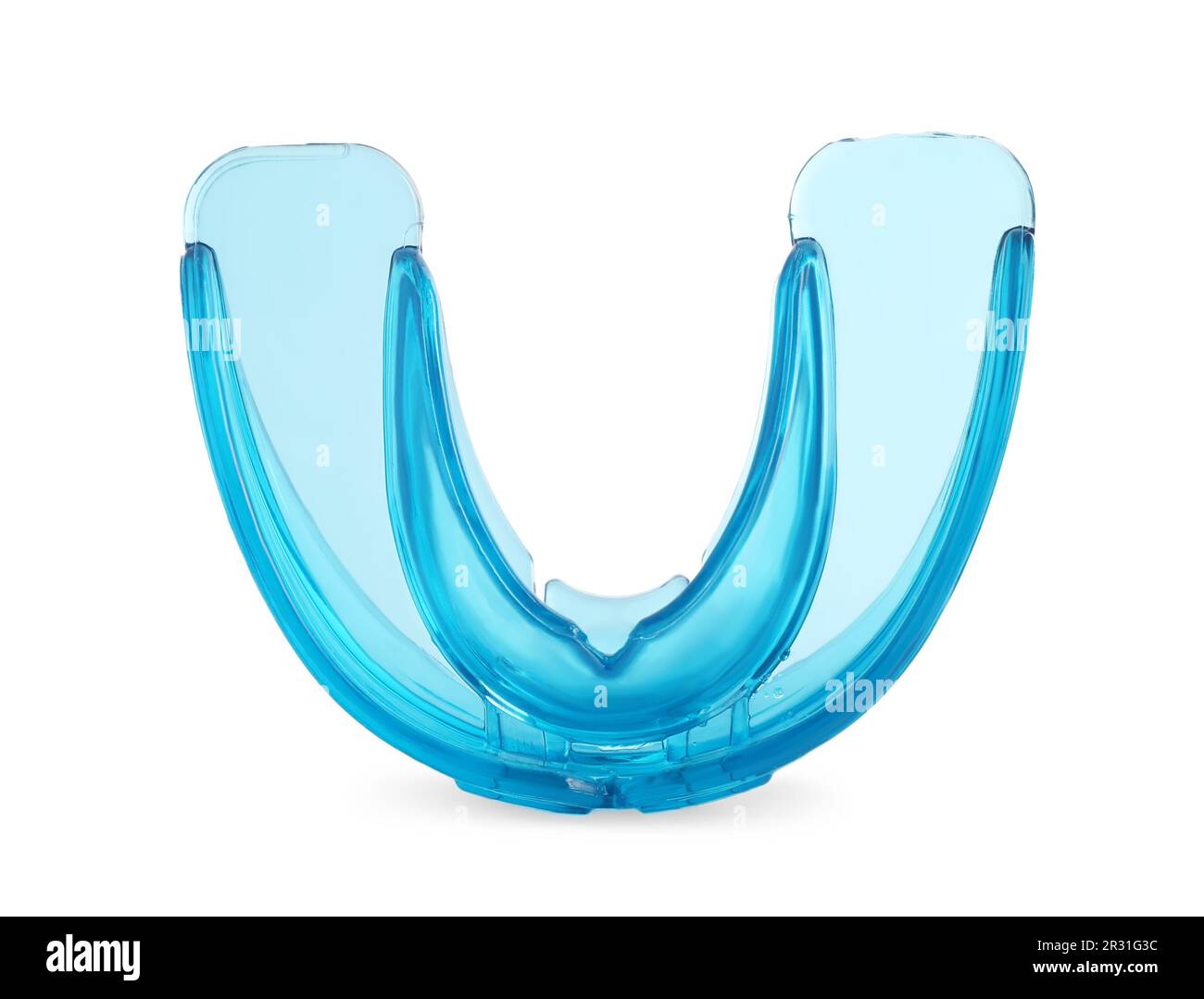 Transparent dental mouth guard isolated on white. Bite correction Stock ...