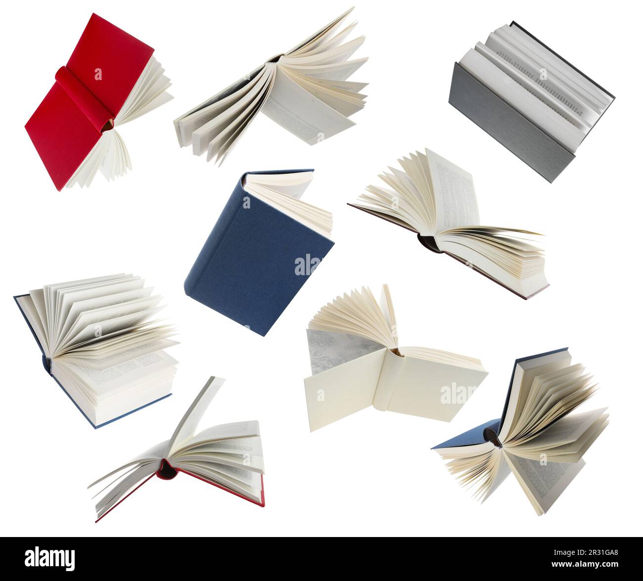 Books falling hi-res stock photography and images - Alamy