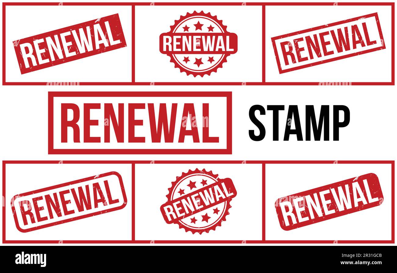 Renewal rubber stamp Stock Vector Images - Alamy