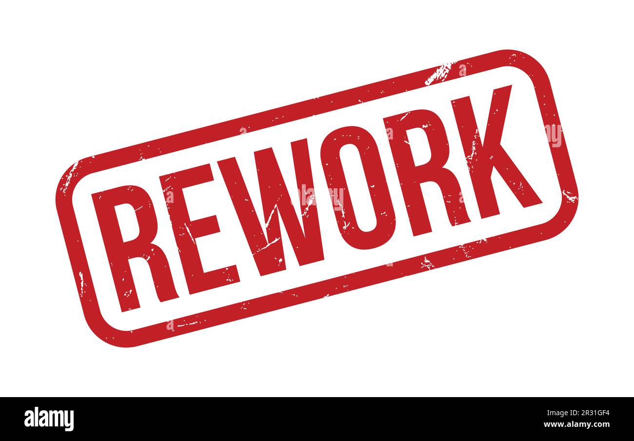 Red Rework Rubber Stamp Seal Vector Stock Vector Image & Art - Alamy