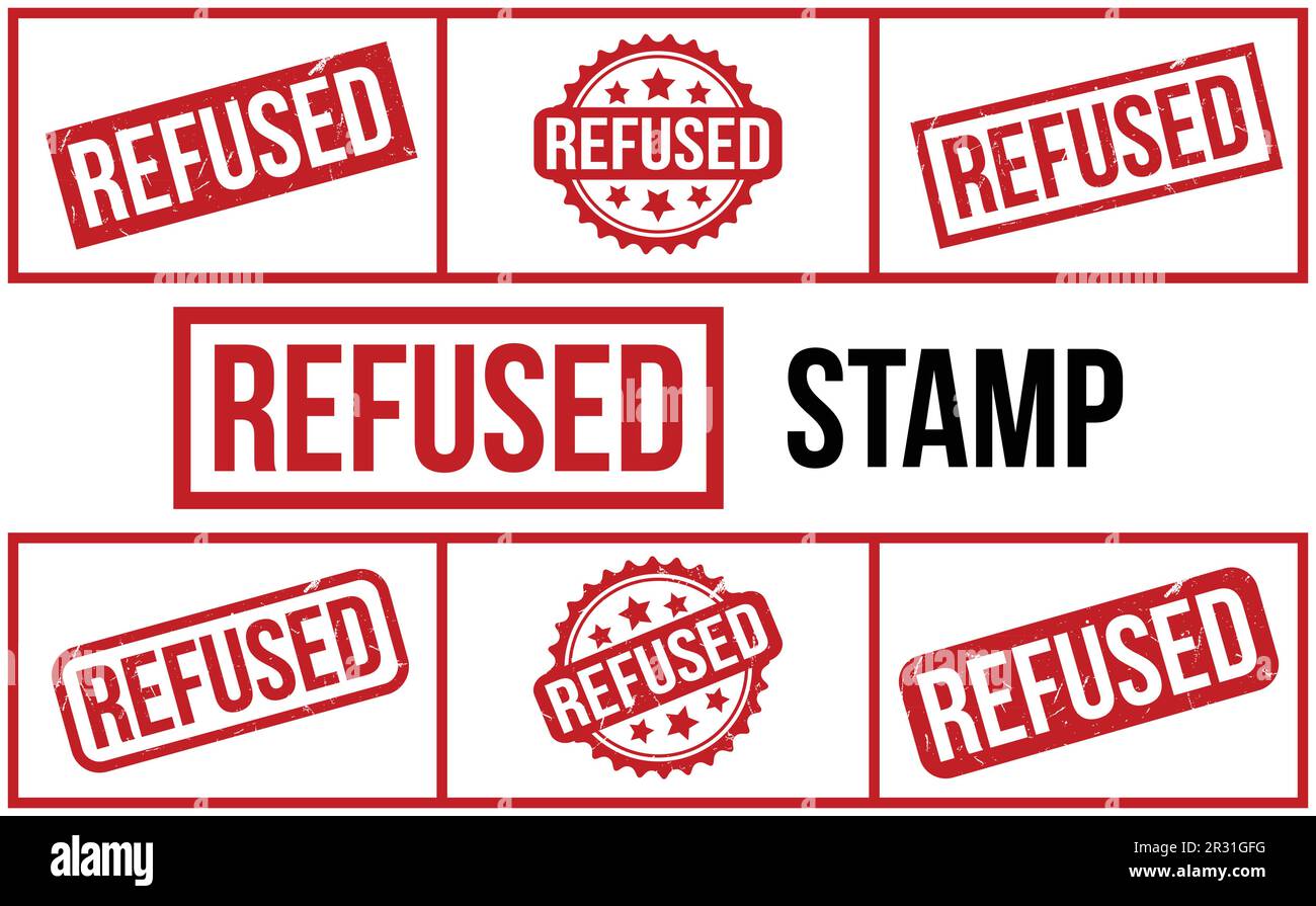 Refused stamp Stock Vector Images - Alamy