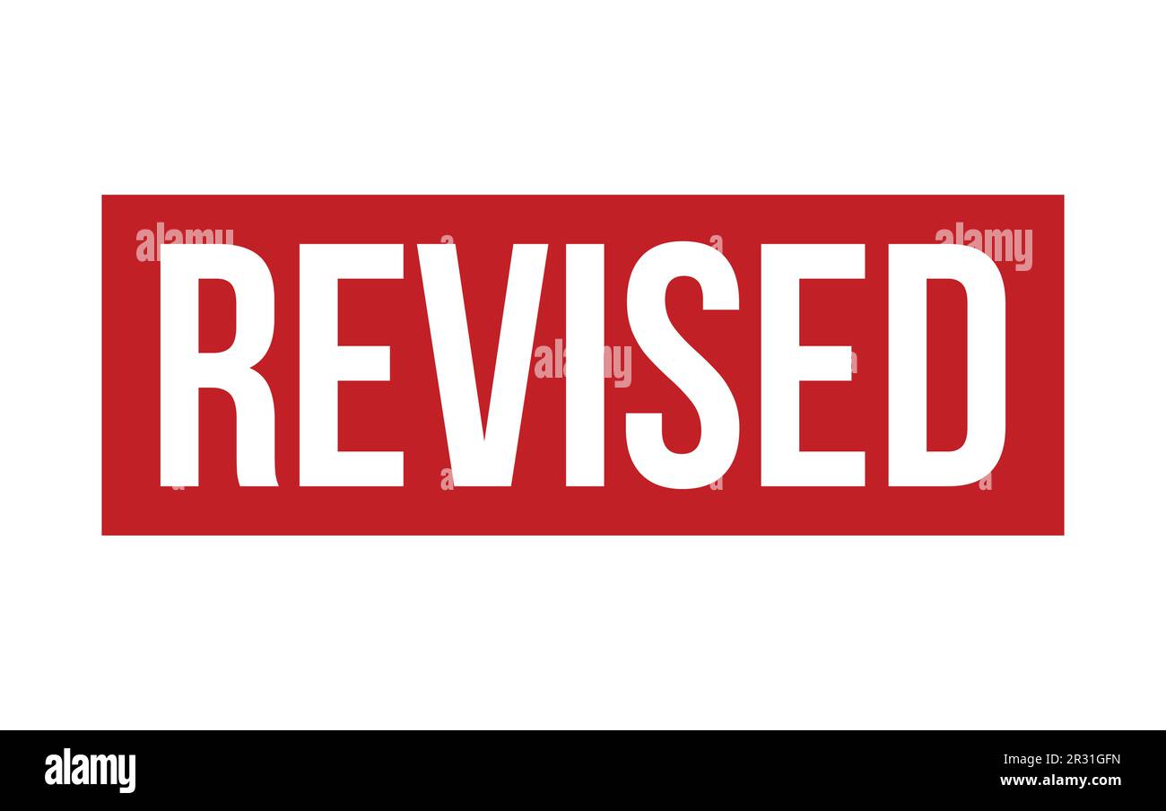 Revised Rubber Stamp Seal Vector Stock Vector Image & Art - Alamy