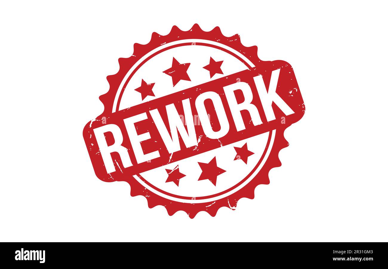 Rework rubber grunge stamp seal vector Stock Vector Image & Art - Alamy